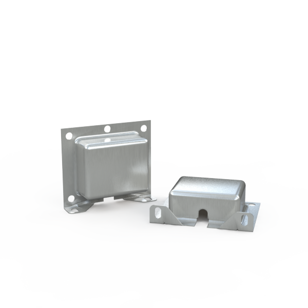 Unpainted horizontal steel end bells for US EI-100 (1") laminati