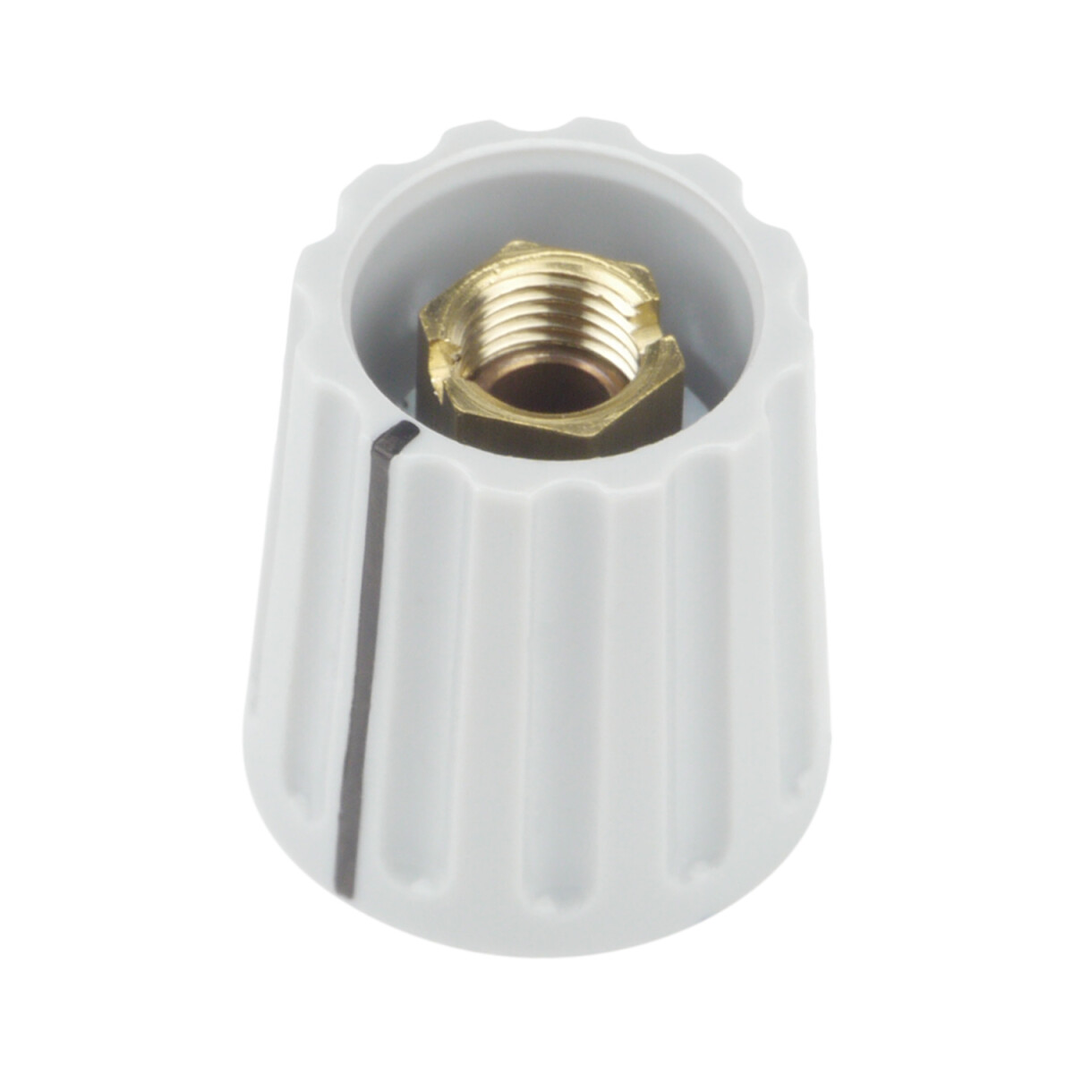 Elma Classic Collet Knob 14,5mm, indicator line, gray, glossy, 2,76