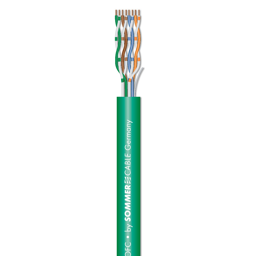 Sommercable Video cable Extend U/UTP, FRNC, green, Ø 6,60 mm, 4,20