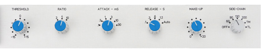 GSSL Compressor knobs set blue, 20,47