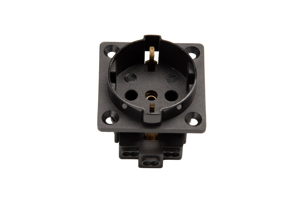 Kaiser 1 way power plug IP 20 black 385/1/sw ground, 4,48