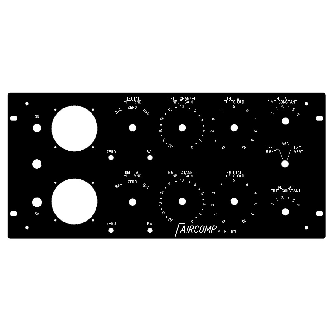 Frontpanel Classic Compressor Fairchild 670 Black Anodized inclusive ...