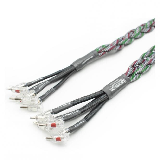 EXCELSIOR® classique bi-wire high-end speaker cable 1 SPK 1 pure silv ...