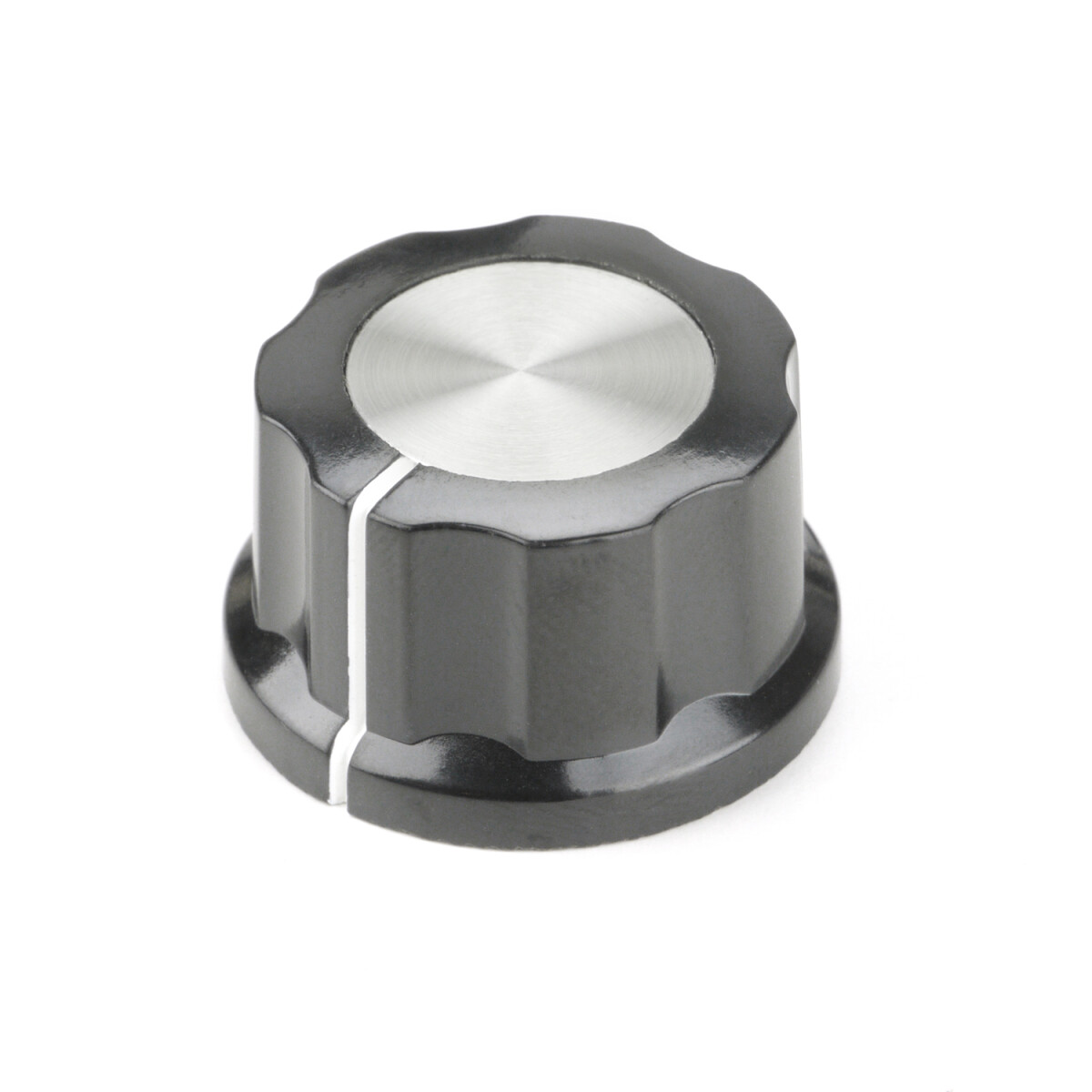 Daka-Ware Bakelite Knob with Aluminum Cap, 27mm, 2,14